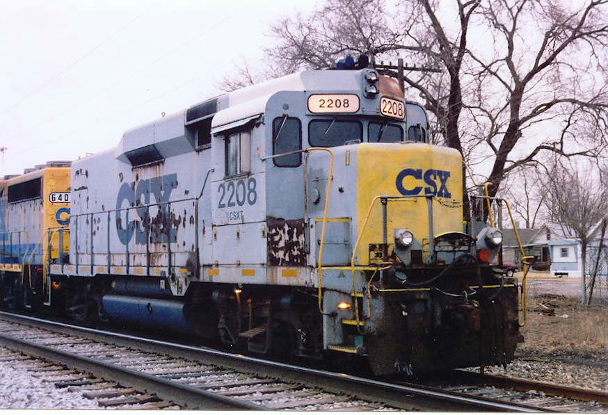 CSX 2208 & 6408 parked on siding